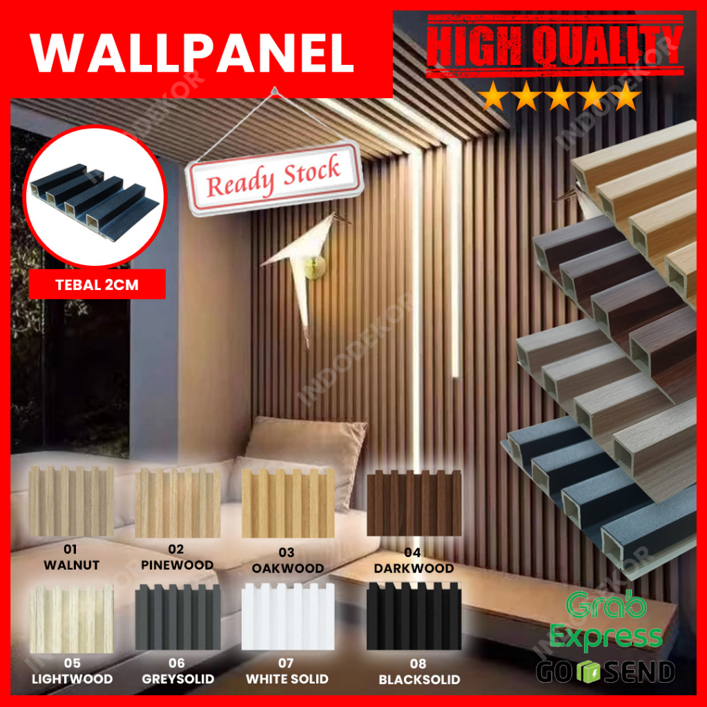 Jual Wood Panel WPC / Wall Panel PVC / Kisi Kisi Kayu / Panel Dinding Motif Kayu | Shopee Indonesia