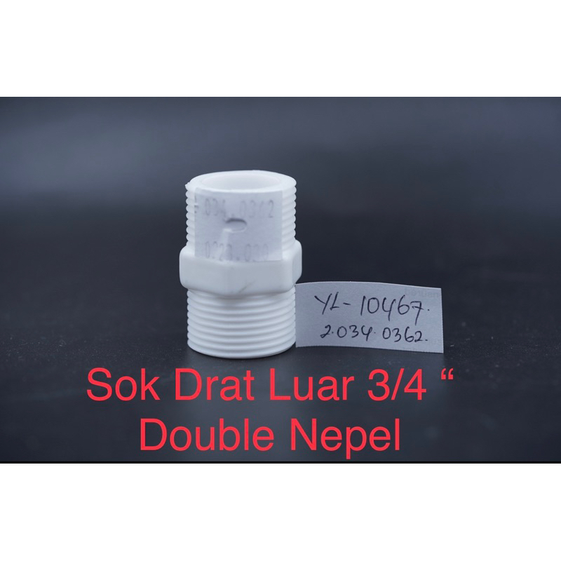 Jual PVC SDL Sok Drat Luar Double Nepel Ulir 3/4 inch - 3/4” to 3/4 ...
