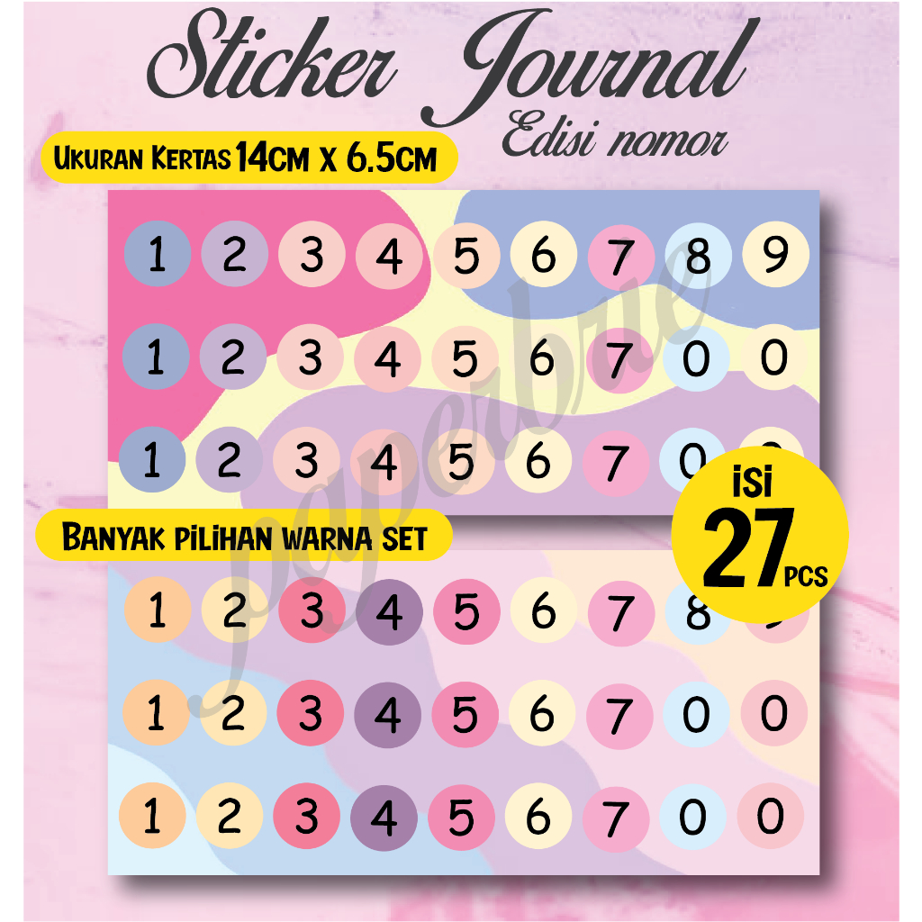 Jual Stiker Jurnal Numeric Alphabet - Sticker Angka & Huruf Aesthetic ...