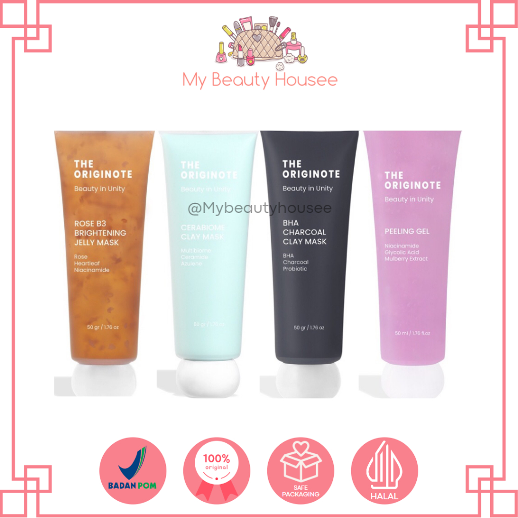 Jual THE ORIGINOTE MASK - ROSE B3 BRIGHTENING JELLY - CERABIOME - BHA ...