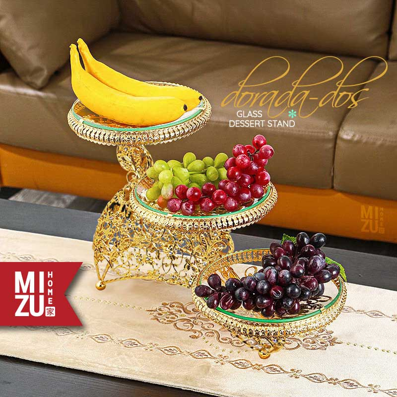 Jual MIZU DORADA-DOS Glass Dessert Stand Cupcake Stand Snack Tower ...