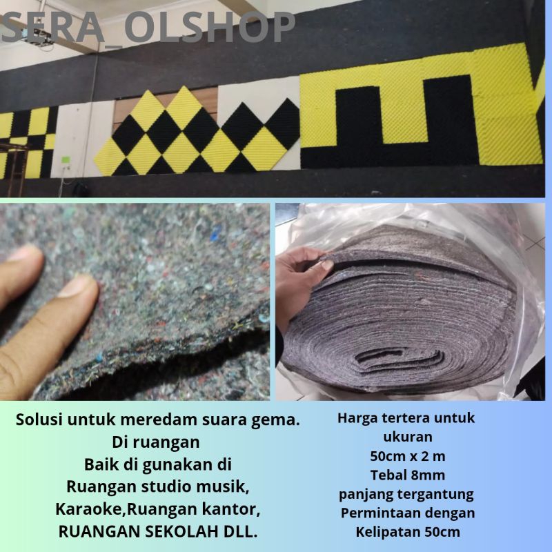 Jual Karpet Peredam Suara Ruangan tebal 8mm lebar 2 meter | Shopee ...
