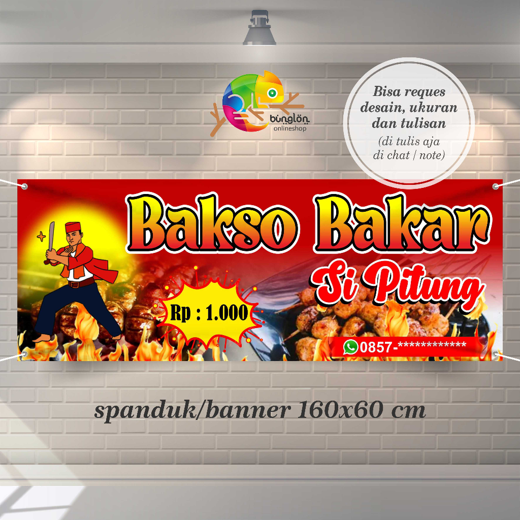 Jual 160x60 Spanduk Banner Bakso Bakar, Sosis Bakar | Shopee Indonesia