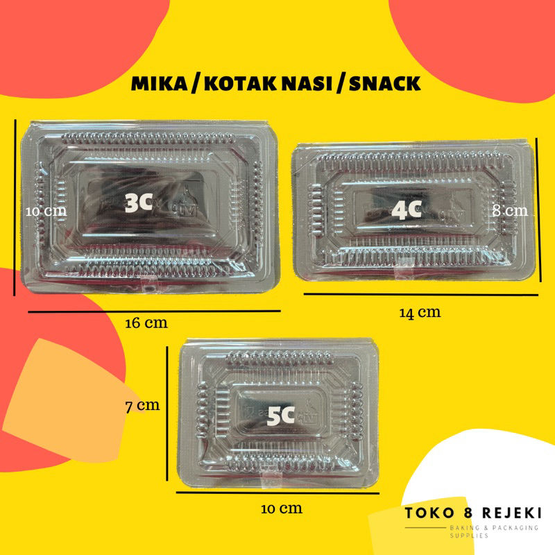 Jual Mika/Kotak Nasi/Mika Snack [100 pcs] | Shopee Indonesia