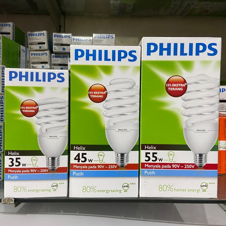 Jual Lampu 35W 45W 55W Philips Helix lampu spiral philips 35 watt 45 watt 55 watt | Shopee Indonesia