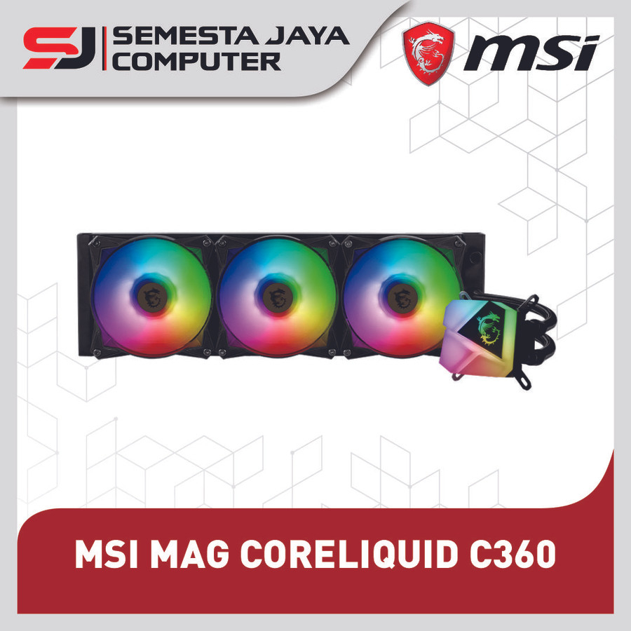 Jual MSI MAG CORELIQUID C360 ARGB All In One Liquid Cooling 360mm | Shopee Indonesia