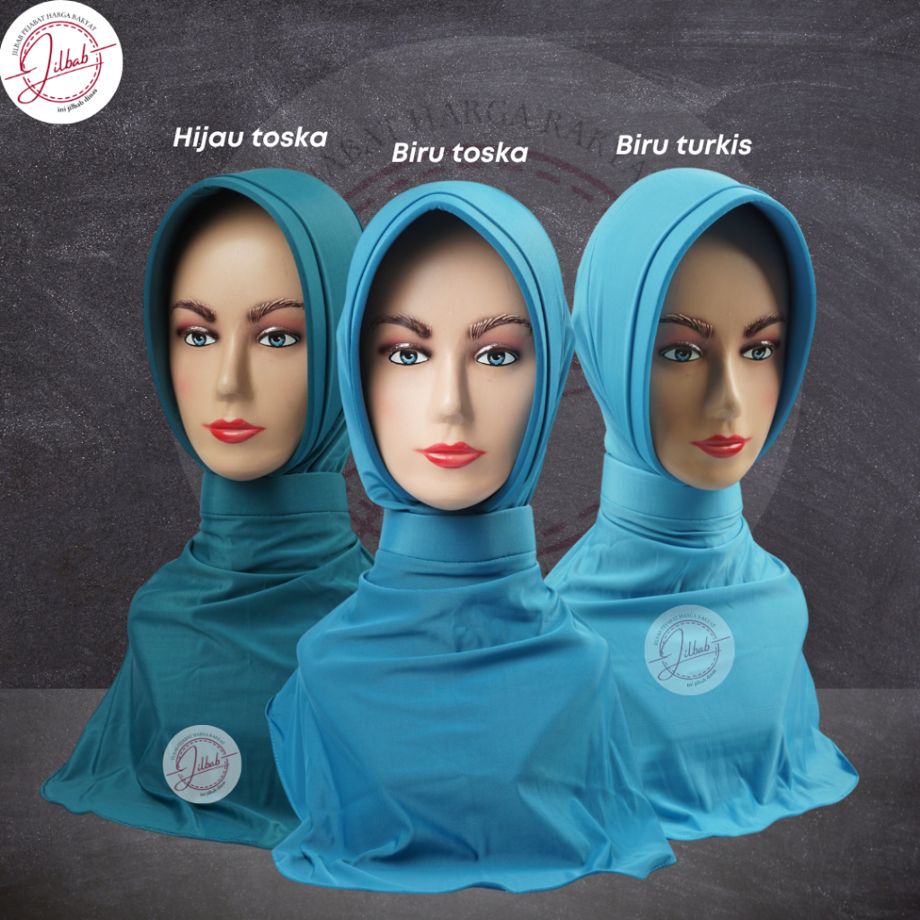 Jual Jilbab Dinas ANTI TEMBEM KUALITAS PREMIUM Pkk Tosca Tua/Biru Turkis/Biru Tosca | Shopee ...
