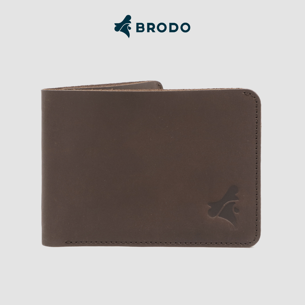 Jual BRODO - Dompet Wavery Leather Wallet Dark Choco | Shopee Indonesia