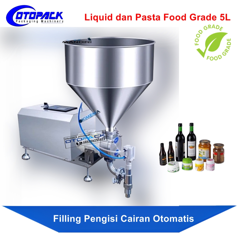 Jual Mesin Filling Pengisi Cairan Otomatis Liquid dan Pasta Food Grade ...