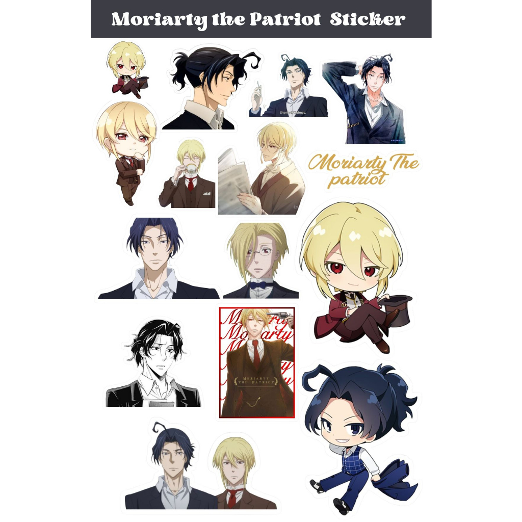 Jual Sticker MORIARTY THE PATRIOT anime sherlock holmes aesthetic chibi ...