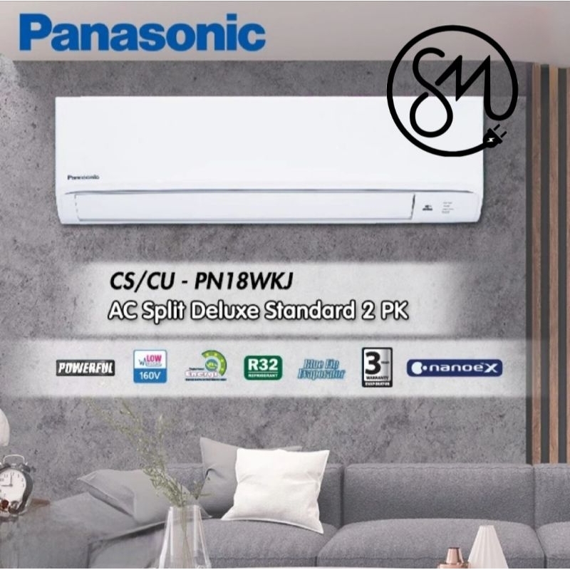 Jual AC Panasonic 2 PK CS-PN18WKJ PN18 18WKJ Blue Fin Nanoe Deluxe | Shopee Indonesia