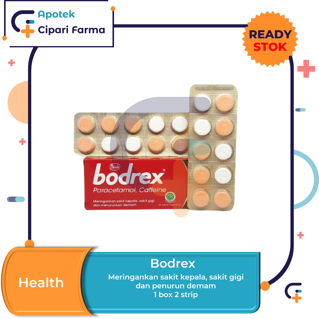 Jual Bodrex Tablet Obat Pereda Sakit kepala | Demam | Sakit Gigi 1 Box ...