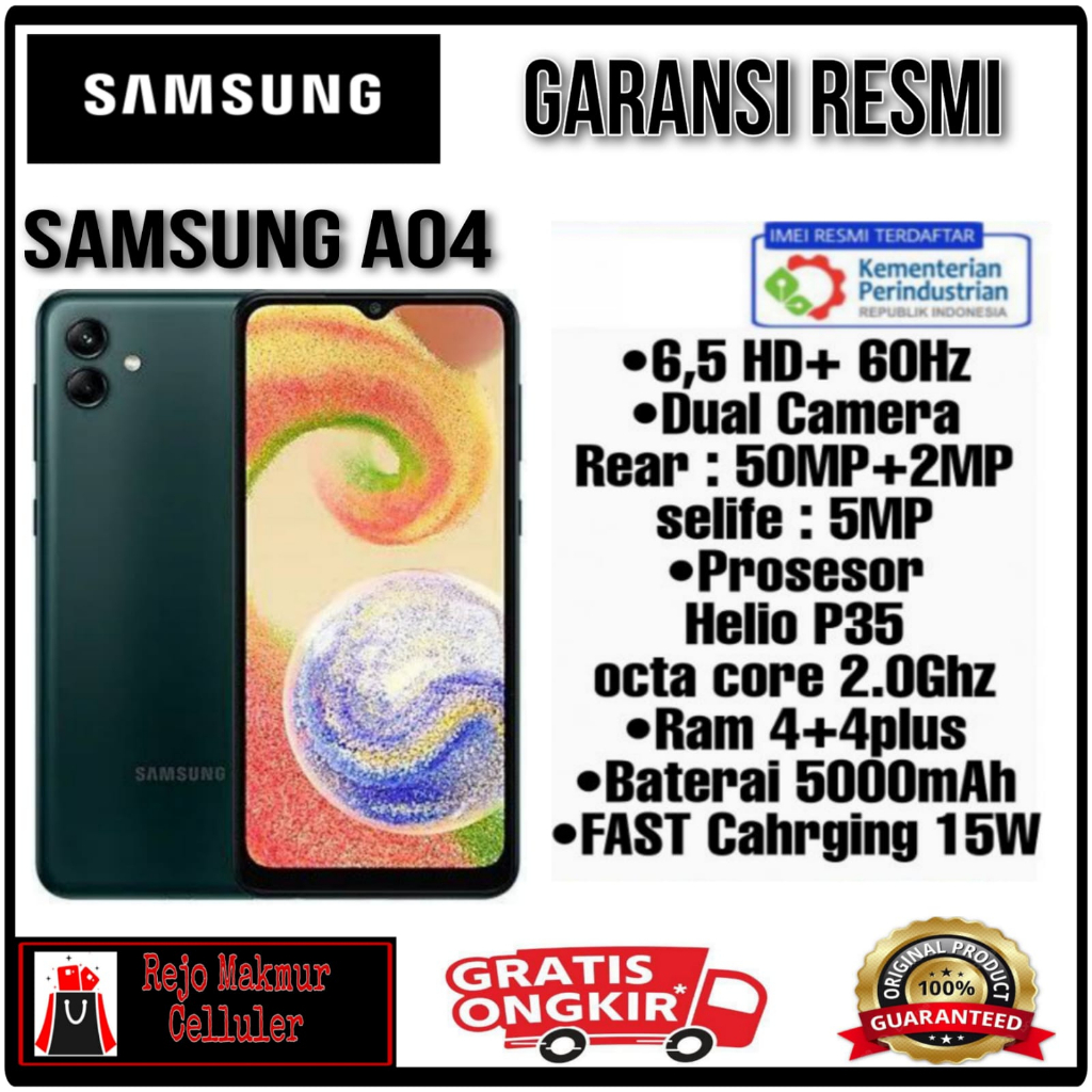 Jual hp samsung galaxy A04 ram 4 64gb A04e 3 32gb 64gb a03 core 2 32gb ...