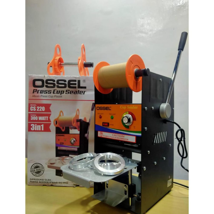 Jual Mesin Sealer OSSEL CS 220 Warna Hitam Mesin Press Cup Gelas Ukuran ...