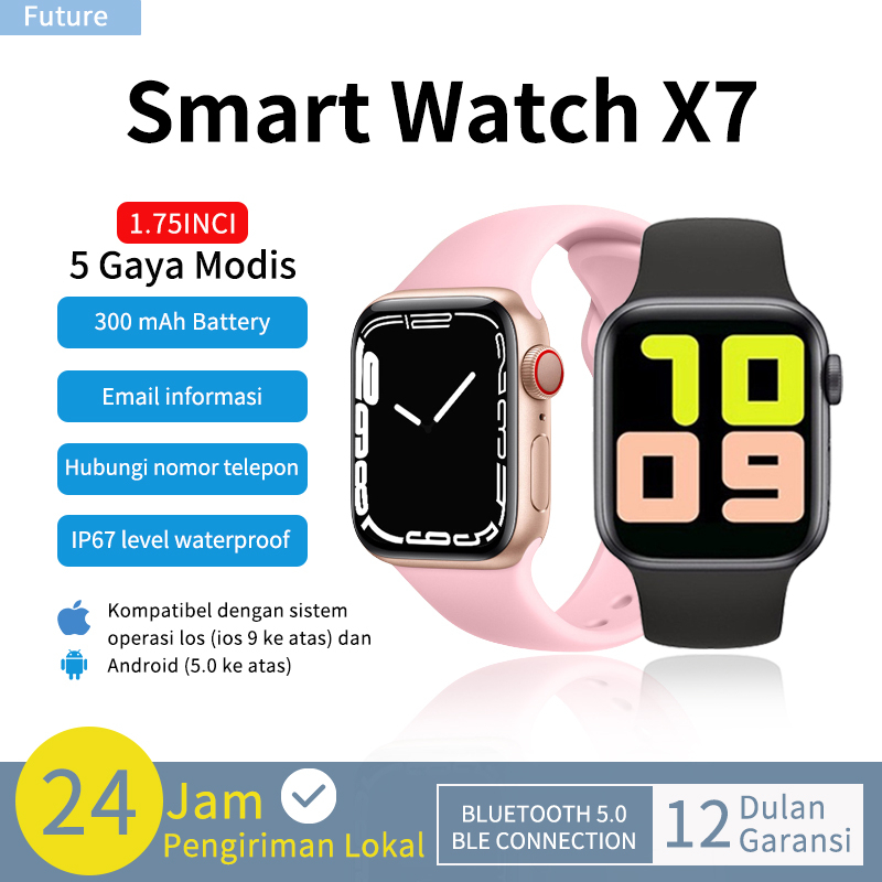 Jual X7 max smartwatch jam tangan pintar jam hp Mini X7 Plus Max Full ...