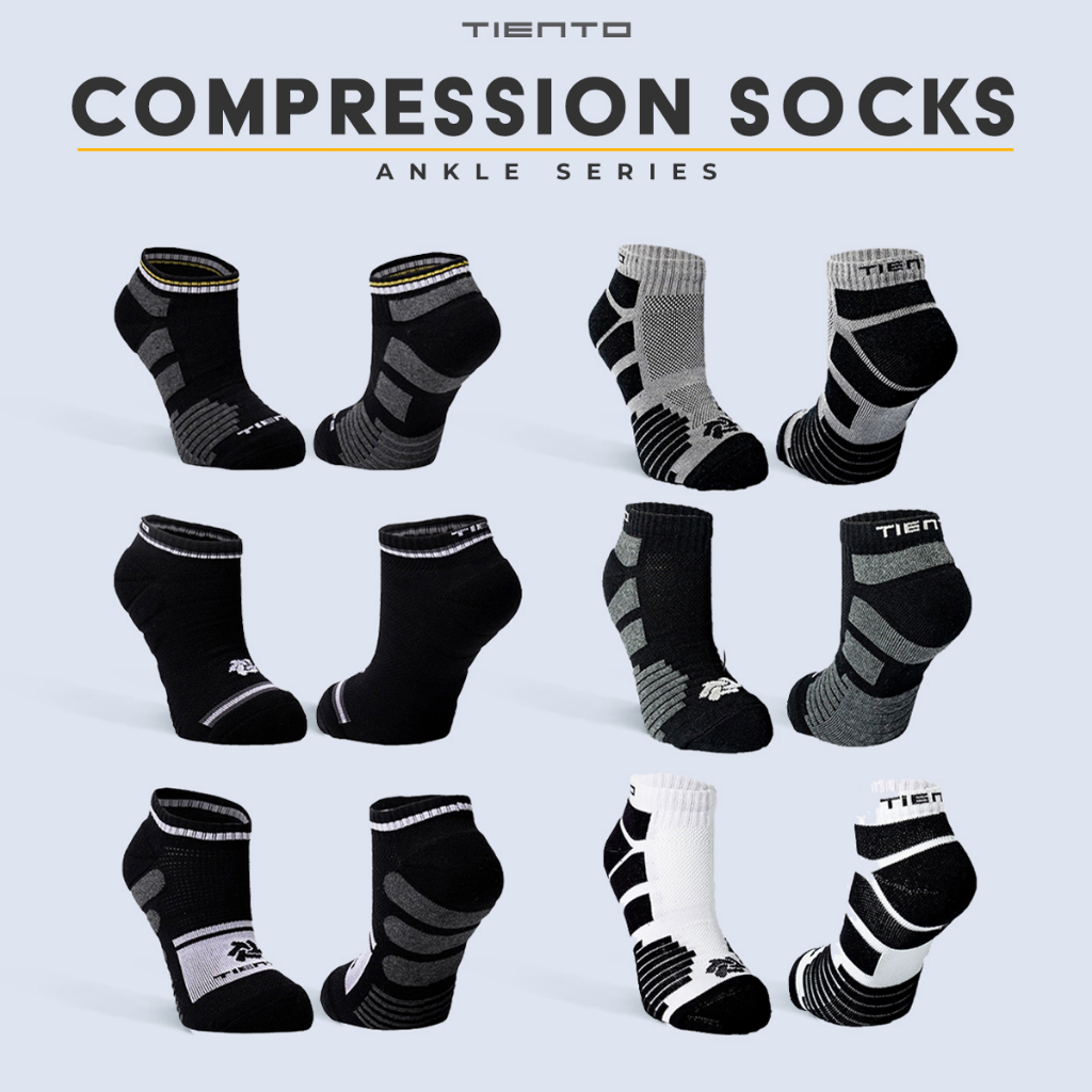 Jual Tiento Compression Socks Kaos Kaki Ketat To Move Short Ankle With ...