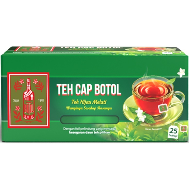 Jual Teh Celup Cap Botol Hijau Aroma Melati 25 pack | Shopee Indonesia