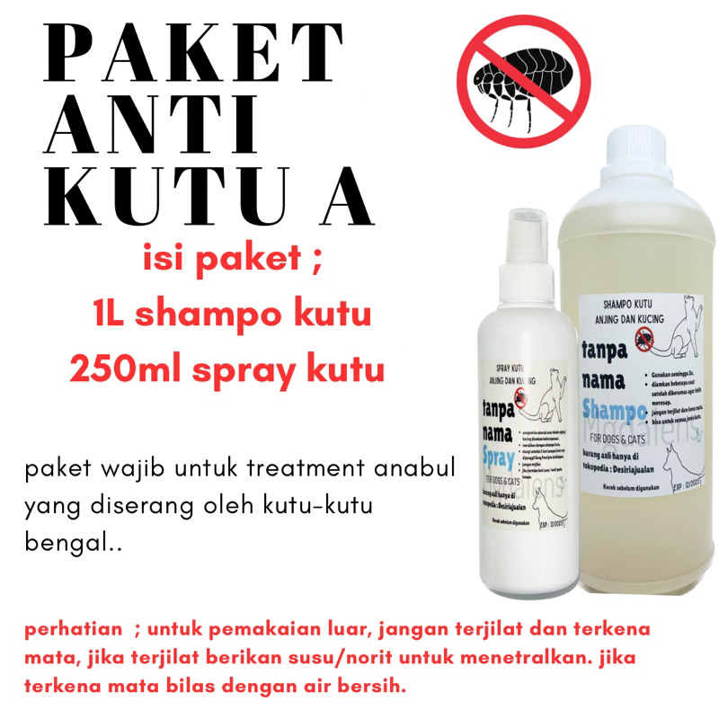 Jual PAKET ANTI KUTU A shampo kutu 1L & spray kutu 250ml | Shopee Indonesia