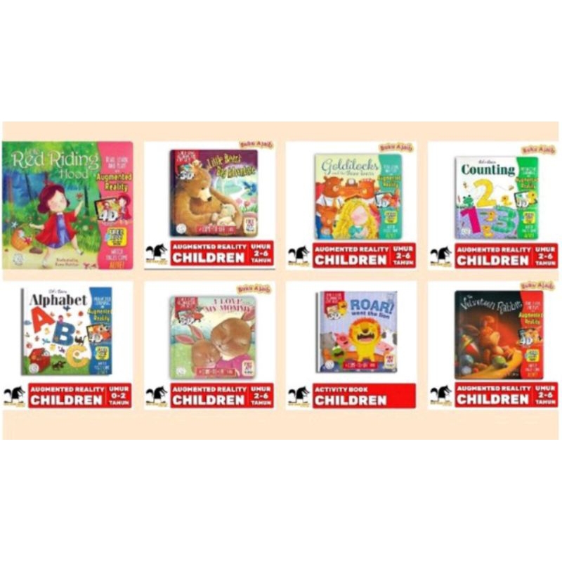 Jual Augmented Reality Book by Little Hippo, Let's Learn Alphabet/ Let's Learn Counting/ etc ...