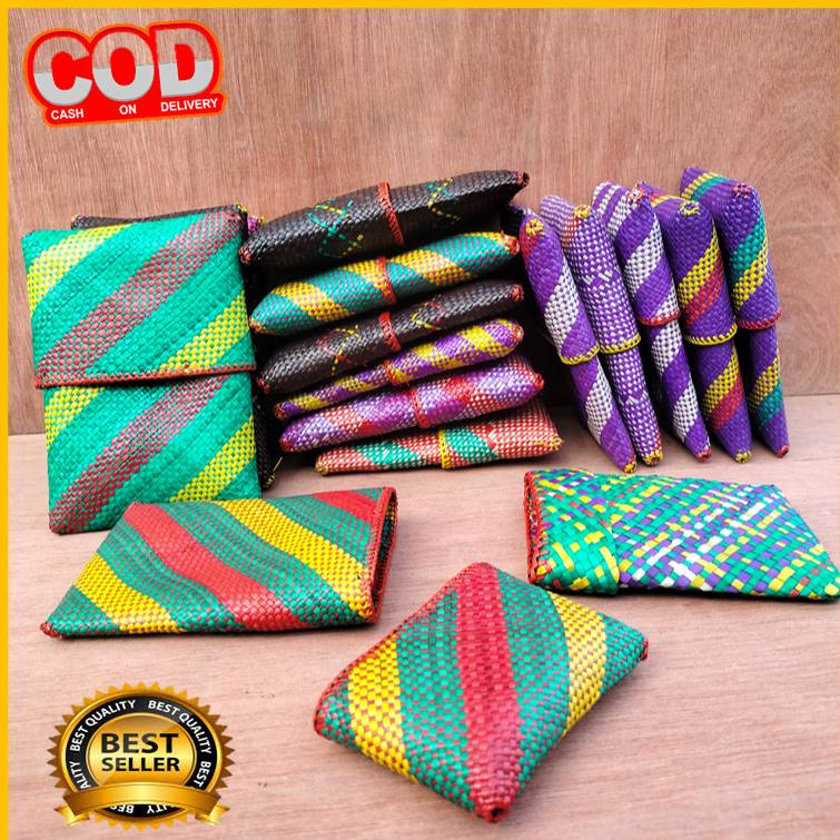 Jual Dompet Slepen Anyaman Pandan Multifungsi aneka warna | Shopee ...