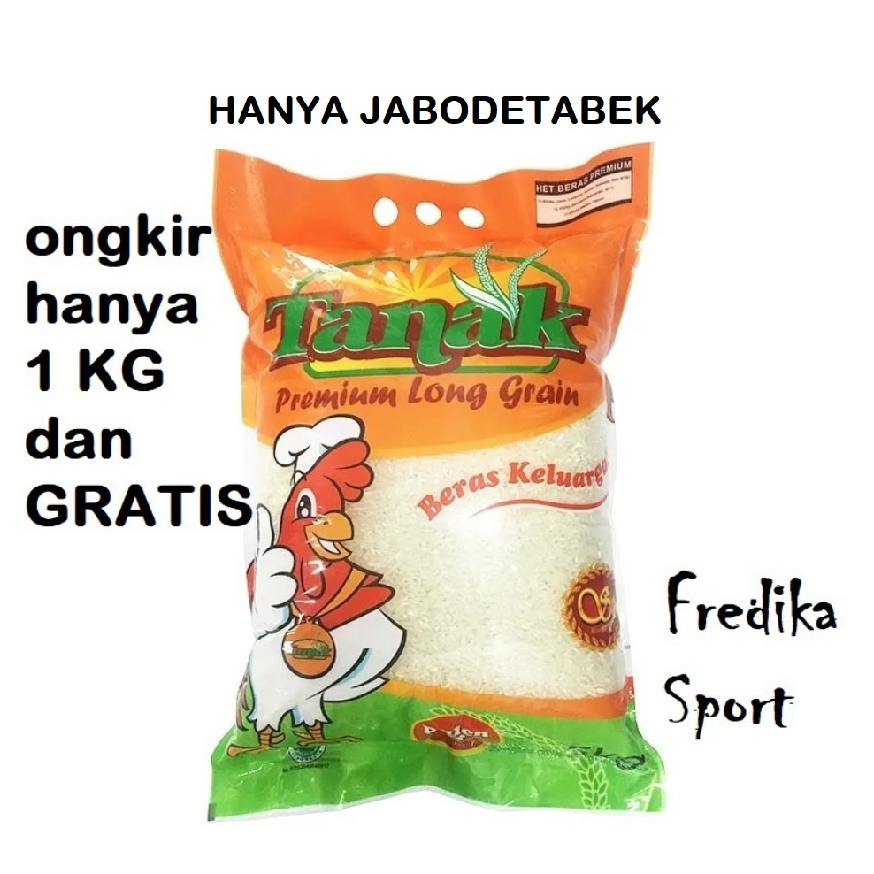Jual Beras Tanak Long Grain Premium 5 Kg (ONGKIR HANYA 1 KG dan GRATIS ...