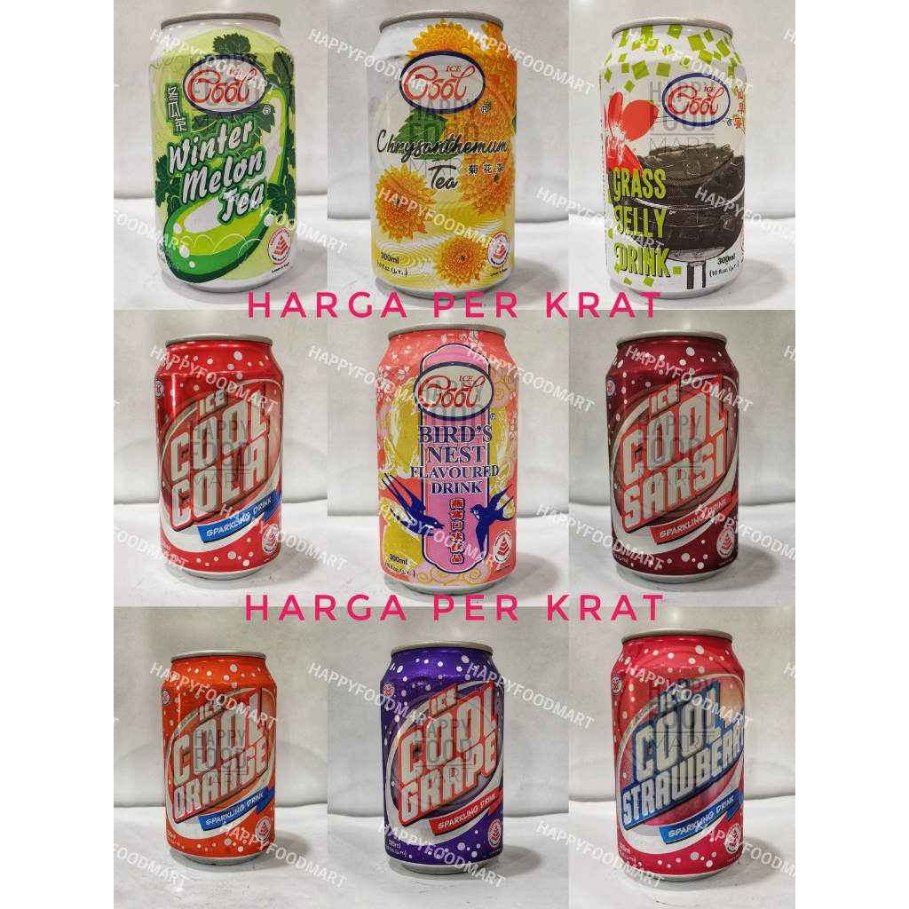 Jual [HALAL] ICE COOL MINUMAN KALENG LOW SUGAR 24 PCS/WINTER MELON TEA ...