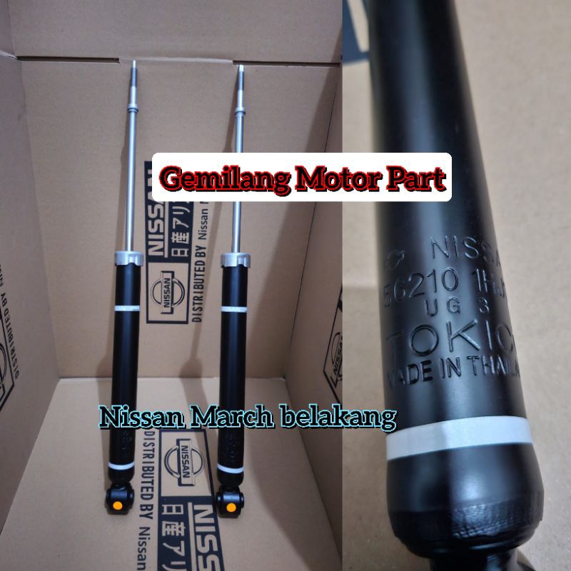 Jual shockbreaker shock absorber nissan march belakang original merk ...