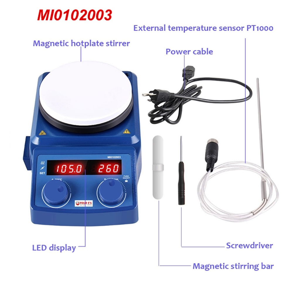 Jual FOUR E'S Scientific Hotplate Stirrer Mi0102003 setara DLAB MS H280 ...