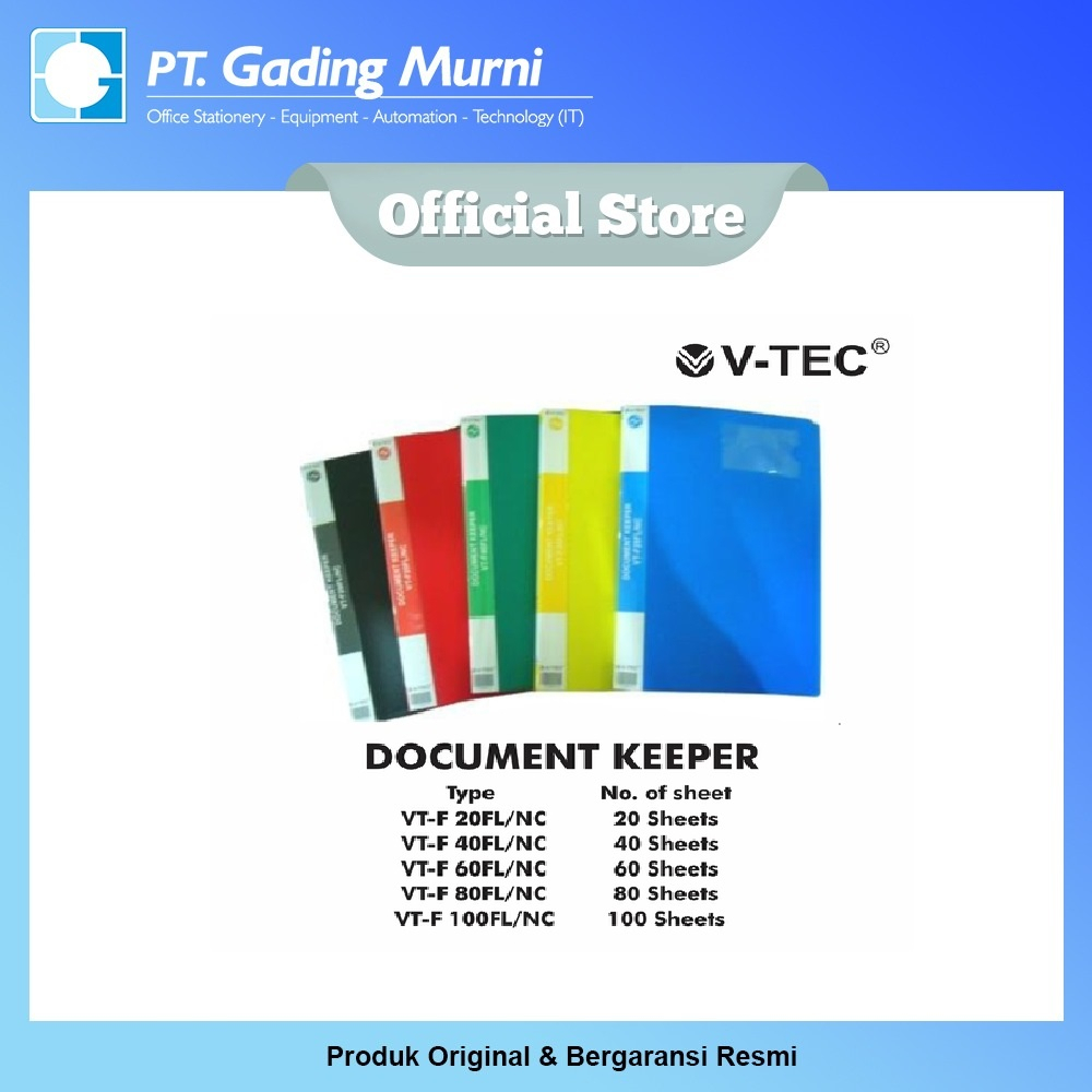 Jual V-TEC DOCUMENT KEEPER VT-F40FL/NC FOLIO WARNA CAMPUR | Shopee ...
