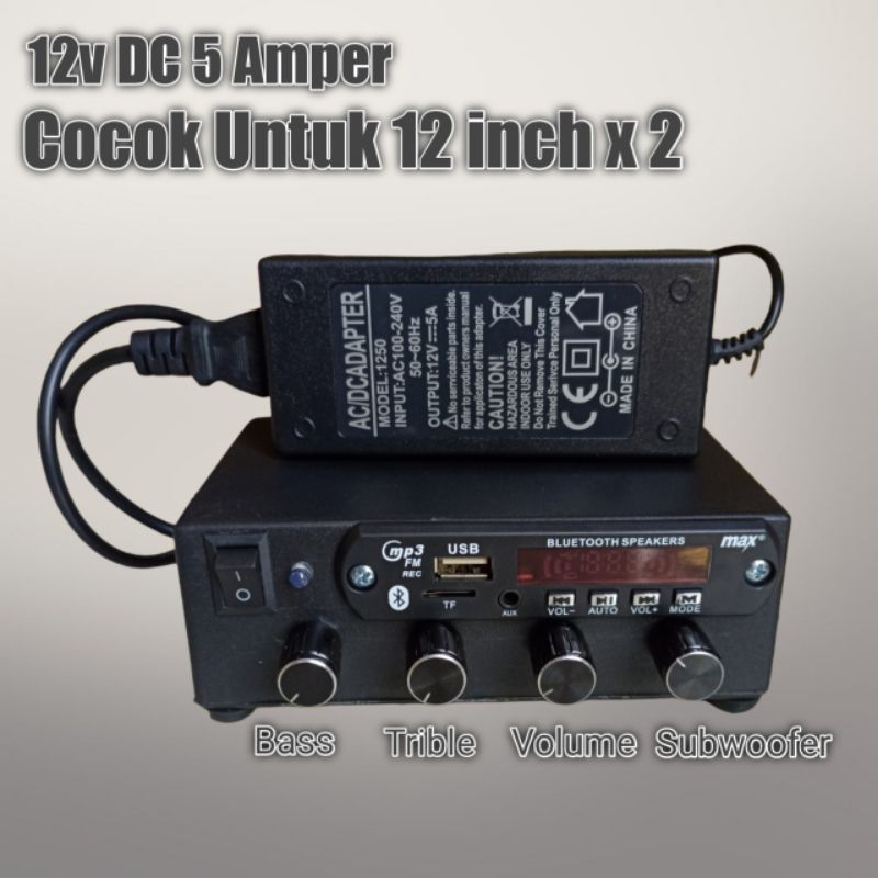 Jual Power Mini Amplifier Bluetooth 12v Dc 5 Amper | Shopee Indonesia