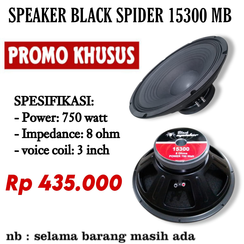 Jual SPEAKER BLACK SPIDER 15inch 15300 Spiker black spider BS 15300 ...