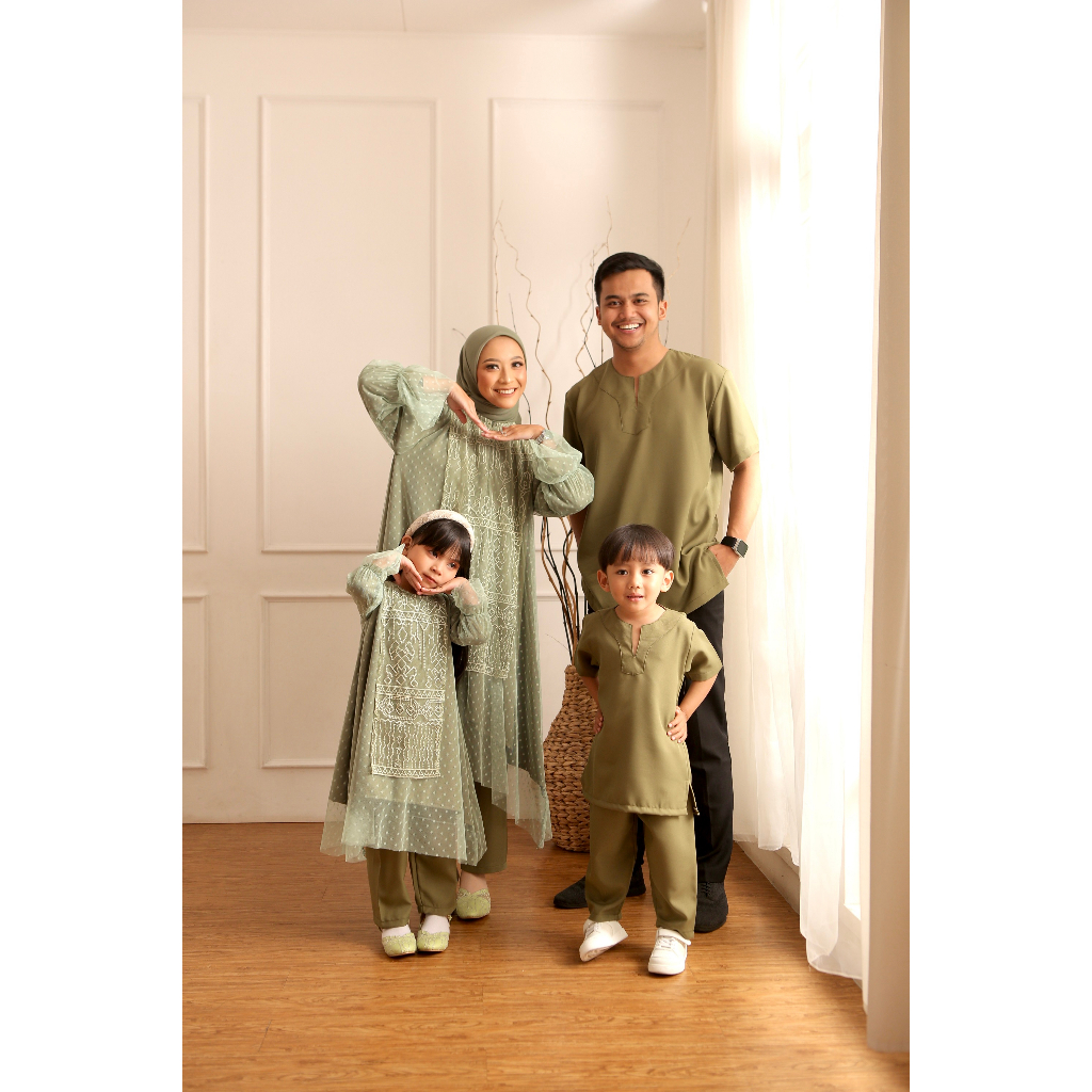 Jual baju lebaran anak / family set seraya / kilau raya series ...