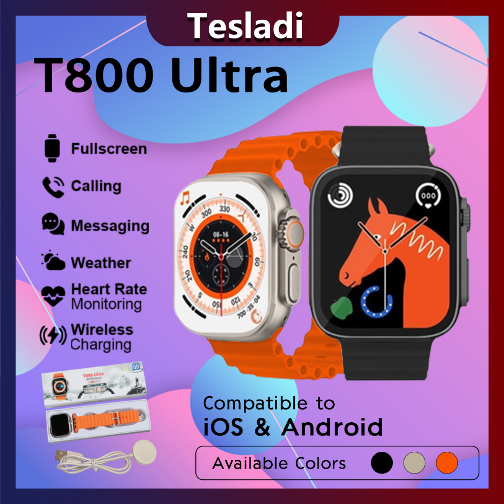 Jual Tesladi SmartWatch T800 Ultra Bluetooth 1.99 inch HD Screen Full ...