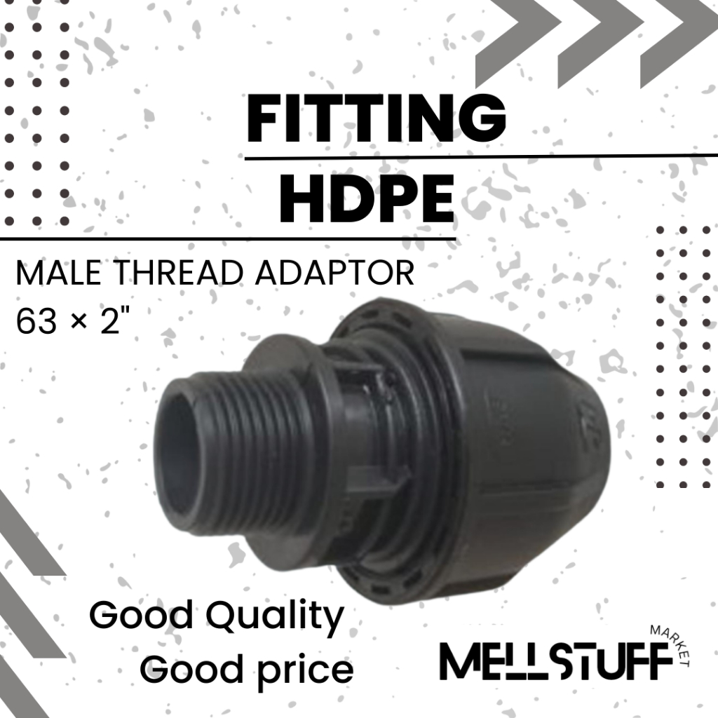 Jual Fitting HDPE Male Thread Adaptor Ukuran 63 MM × 2" Inch Sambungan ...