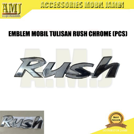 Jual EMBLEM MOBIL TULISAN RUSH CHROME (PCS) | Shopee Indonesia