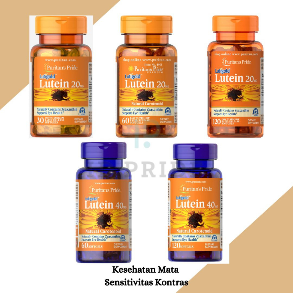 Jual Puritan's Pride Lutein 20 mg with Zeaxanthin 60 Softgels / 120 ...