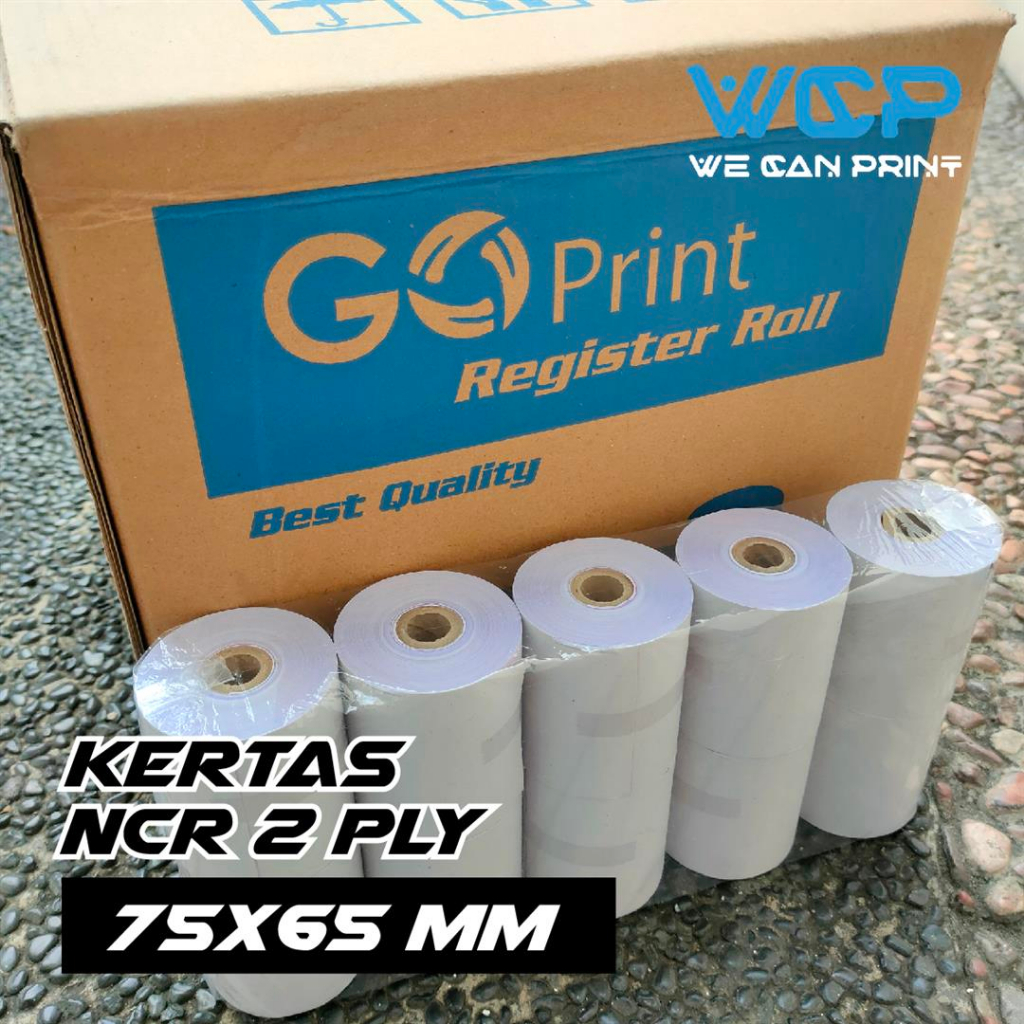 Jual Kertas Struk Kasir 75X65 NCR 2 PLY Thermal Struk NCR 75 X 65 (10 ...