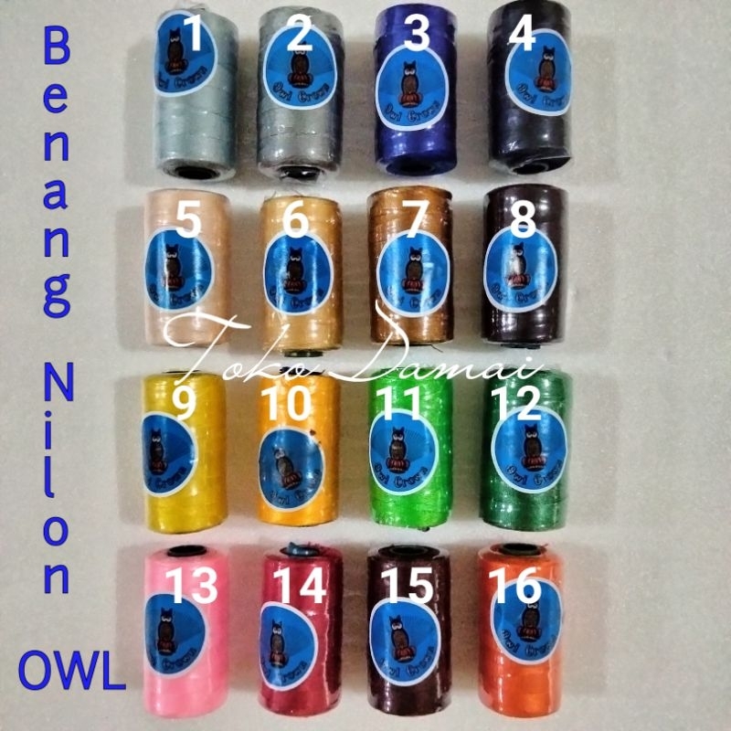 Jual Benang Nylon/Nilon OWL Crown dan Cap Merak [ 1 Pcs ] | Shopee ...