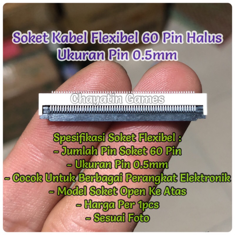 Jual Soket Kabel Flexibel 60 Pin Halus Ukuran Pin 0.5mm | Shopee Indonesia
