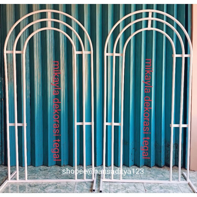 Jual BACKDROP GAPURA DEKORASI / DEKORAS WEDDING / GAPURA OVAL BONGKAR ...