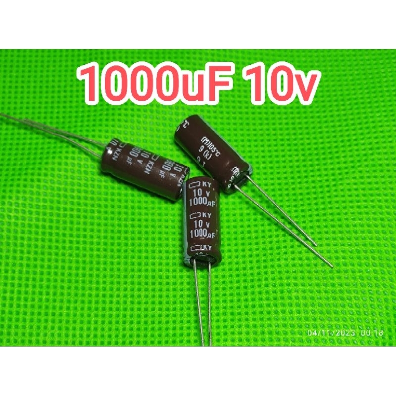 Jual kapasitor capasitor elco elko 1000uf 10v 1000 uf 10volt original ...