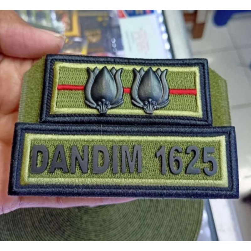 Jual PANGKAT TOPI PDL MATRA DARAT LETKOL + PAPAN NAMA LOGAM (COSTUM ...