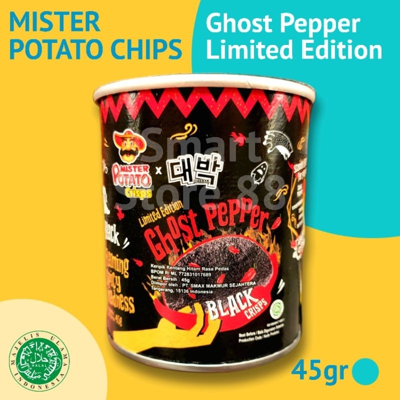 Jual MISTER POTATO CHIPS GHOST PEPPER 45GR LIMITED EDITION | Shopee ...