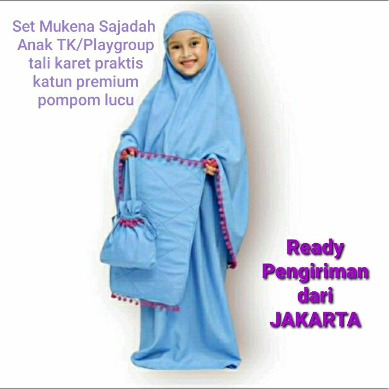 Jual Mukena Anak Katun Premium Rukuh Sholat Mukenah Adem Travel Muslim ...