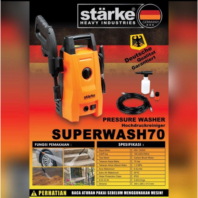 Jual mesin steam cuci listrik starke jet cleaner starke superwash70 ...
