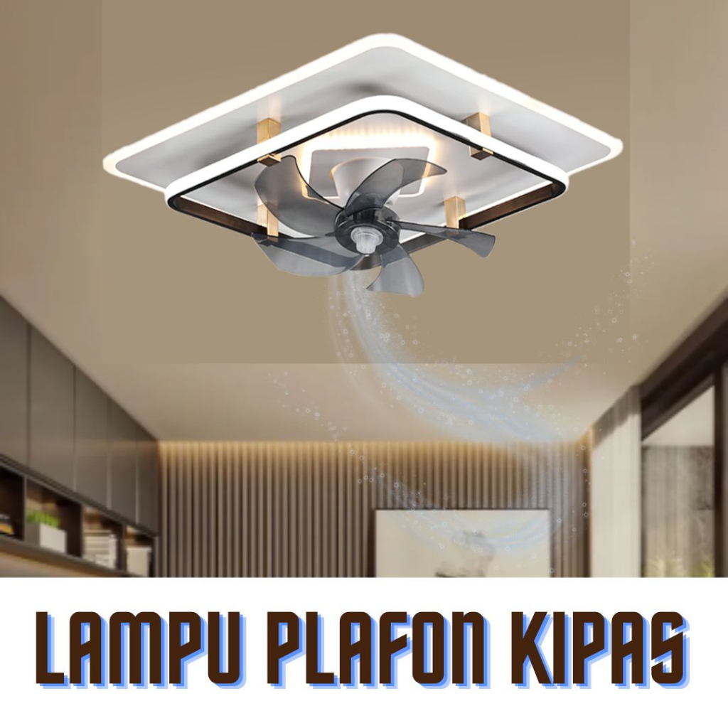 Jual Lampu Plafon Kipas Minimalis Lampu Modern Ceiling Lamp LED 3 Warna ...
