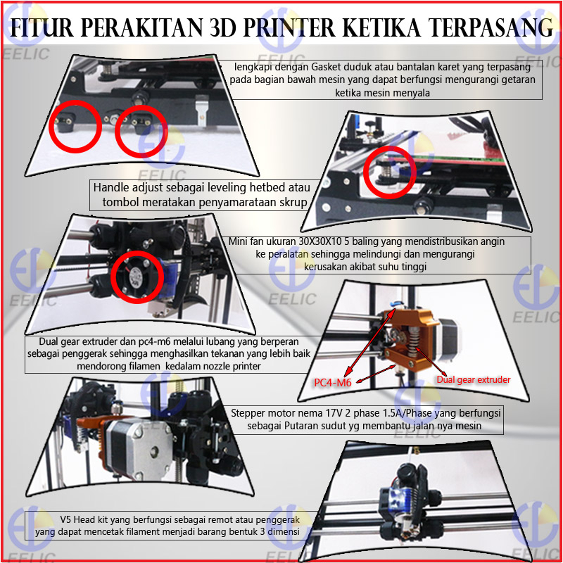 Jual EELIC TDP-SPT01 Perakitan DIY sparepart mesin cnc 3D printer prusa ...