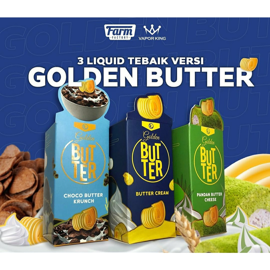 Jual GOLDEN BUTTER 60ML SERIES V1 BUTTER CREAM - V2 PANDAN BUTTER ...