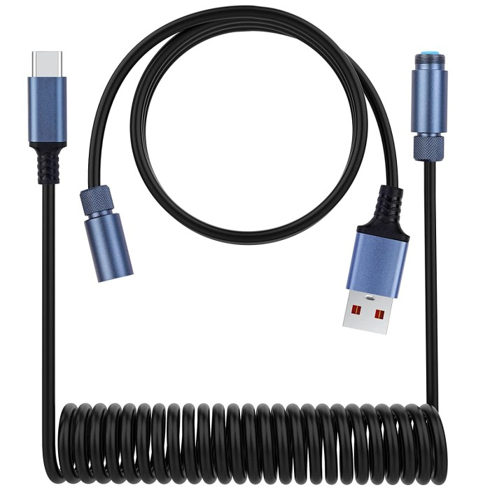 Jual Custom Premium Type C Coiled Cable Mechanical Keyboard Aviator ...