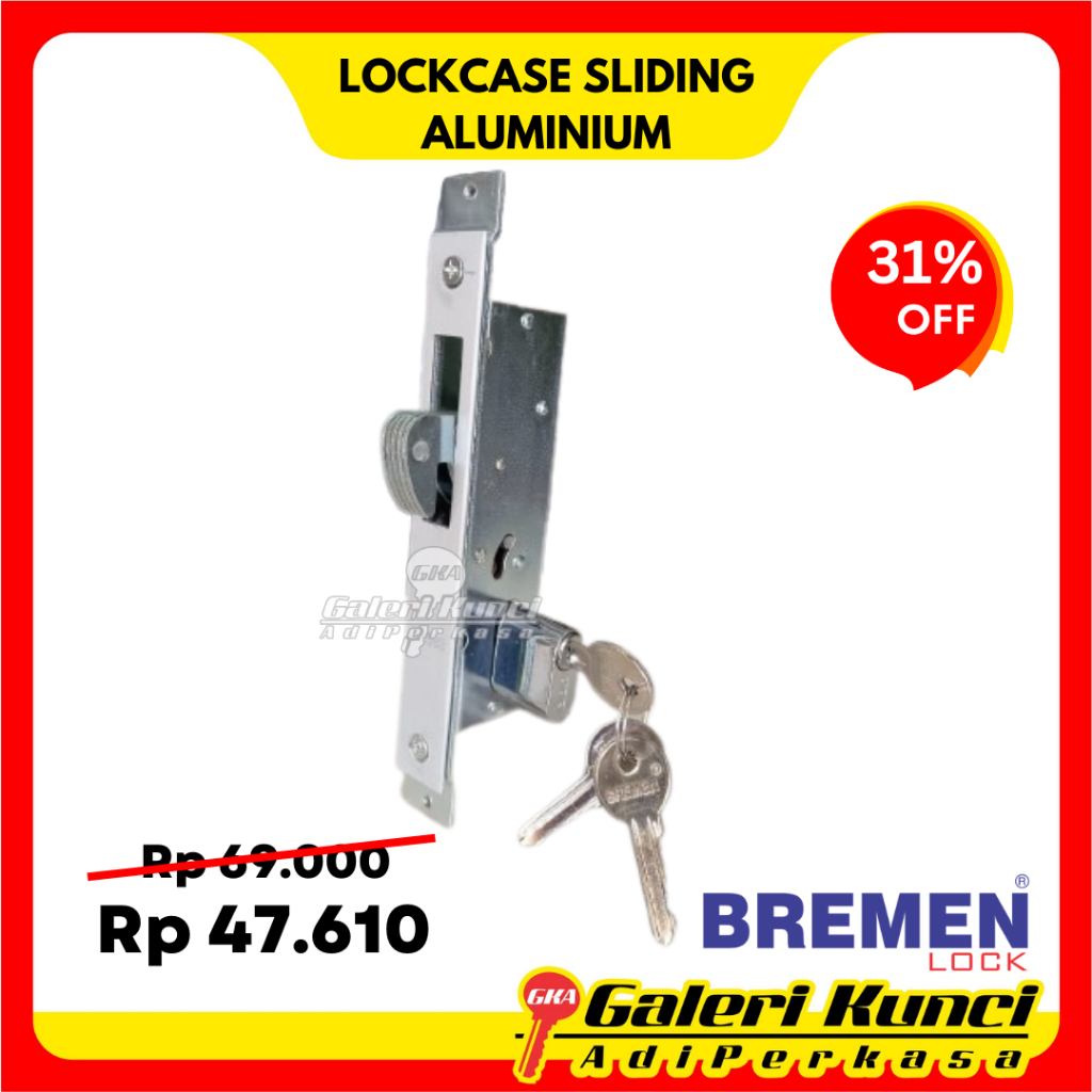 Jual Kunci Sliding Alumunium BREMEN KC 4423 Lockcase Sliding Aluminium ...